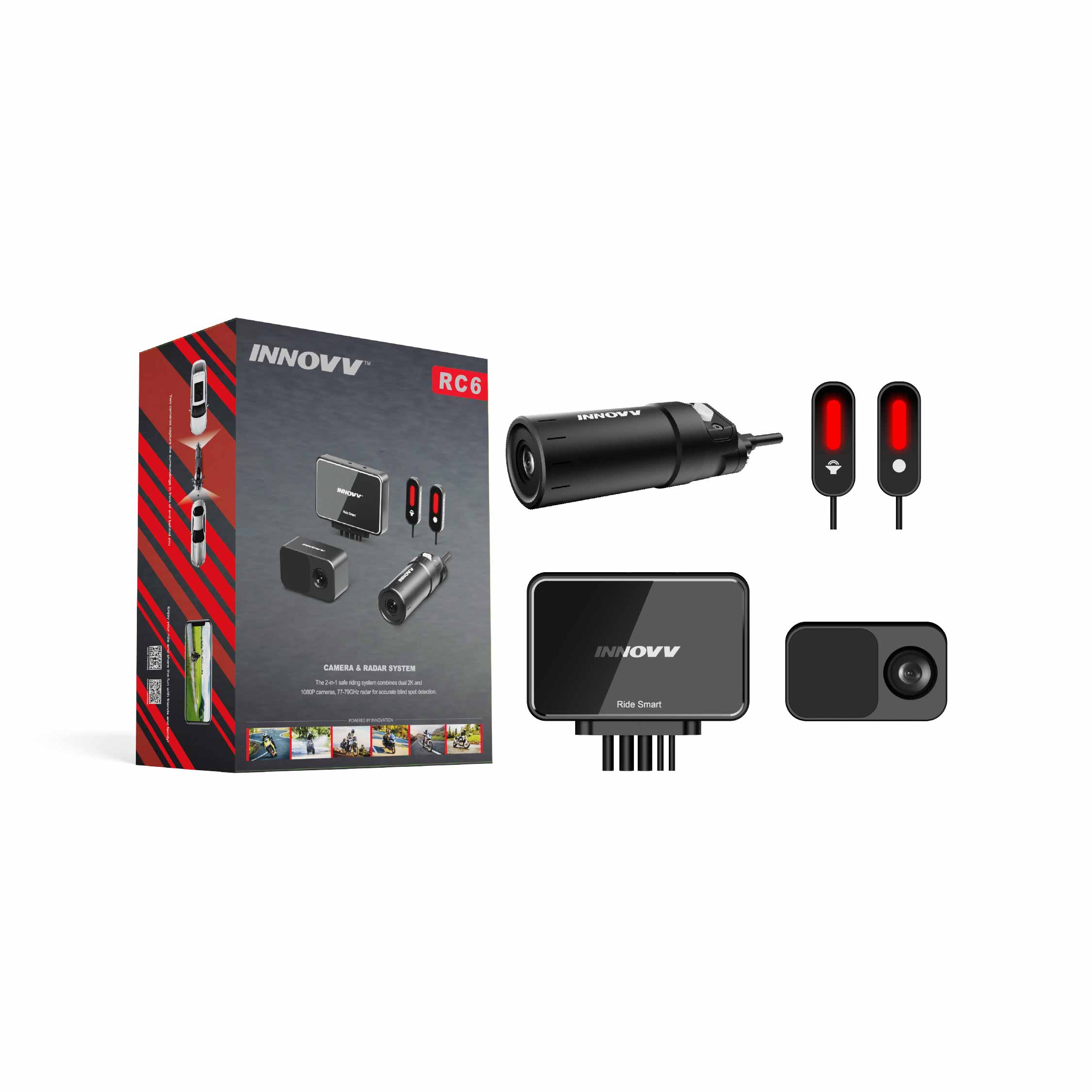 RC6 BikeGuard (Dashcam+BSD) | Recording & Real-Time Blind Spot Alerts ...